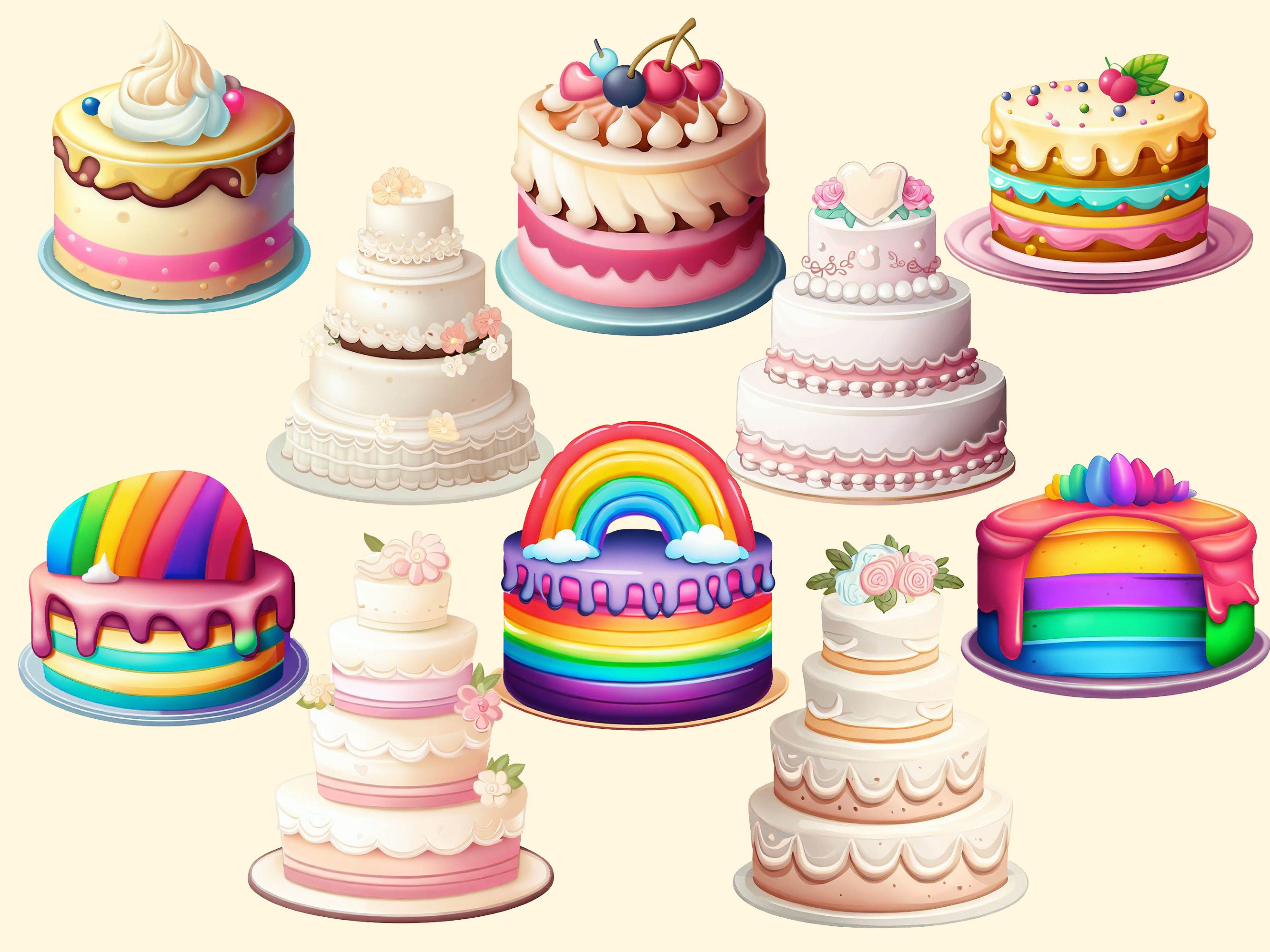 Cake PNG Pack! Cake Png Pack, Cakes, Cake Illustrations, Cake Drawings ...
