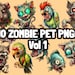 Zombie Pets PNG Pack! Zombie PNG, Zombie SVG, Zombie Clipart, Zombie ...