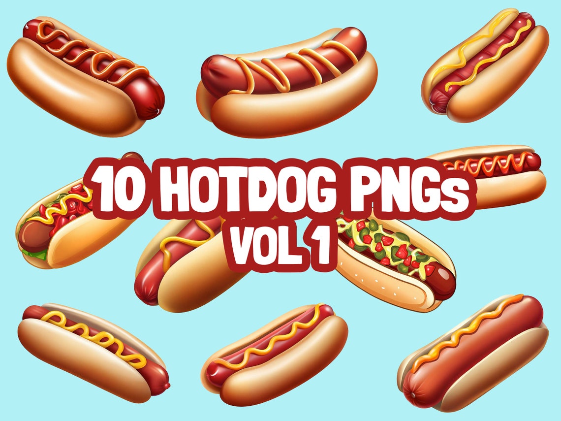 Hot Dog PNG Pack! Hot Dog PNG, Hot Dog SVG, Hot Dog Clipart, Hot Dog ...