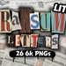 Ransom Letters 170 PNG Pack 6k Pngs Ransom Letters PNG Pack, Cutout ...