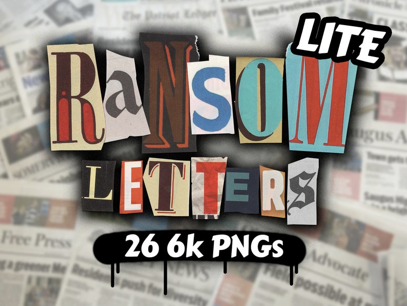 Ransom Letters Lite 26 PNG Pack! 6k Pngs Ransom Letters Png Pack ...
