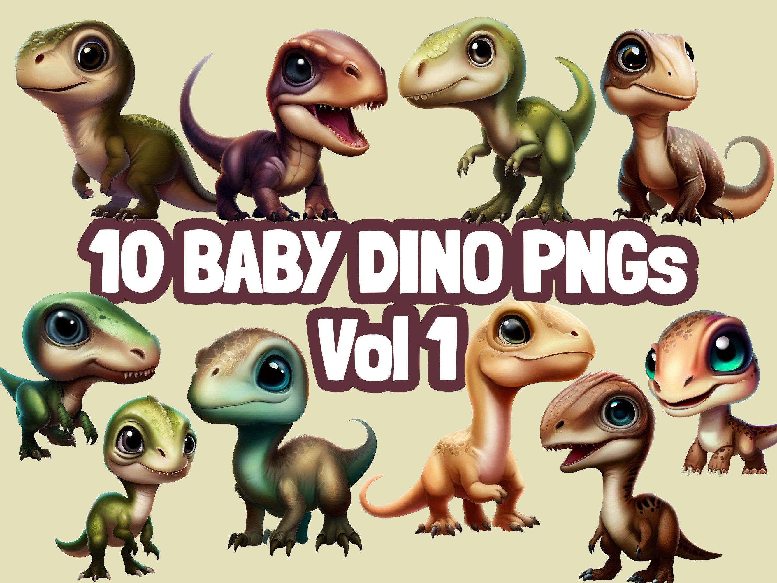 Baby Dinosaur PNG Pack! Dinosaur Illustration, Cut Dinosaur Drawings ...