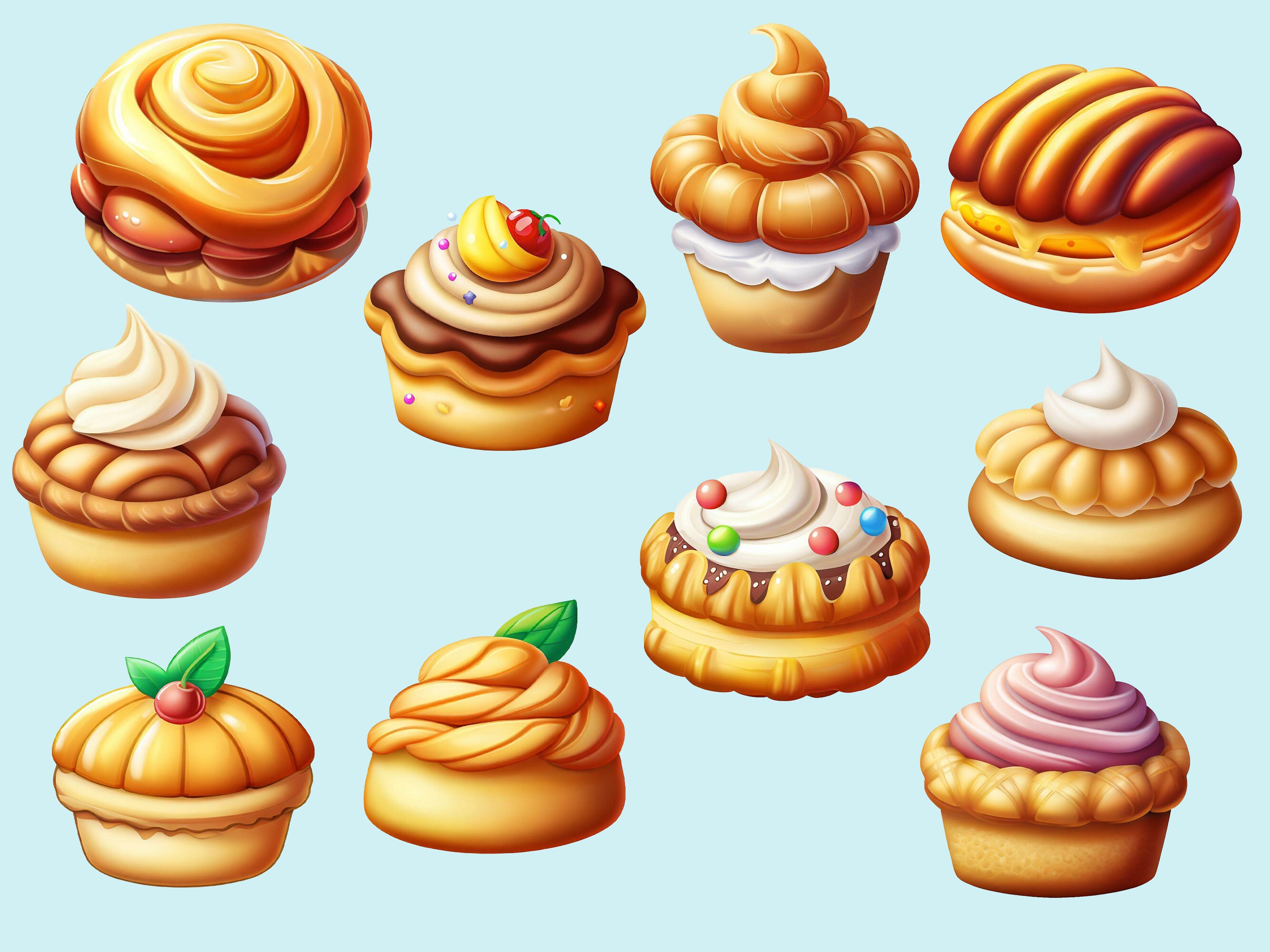 Pastry PNG Pack! Pastry PNG, Pastry SVG, Pastry Clipart, Pastry, Pastry ...