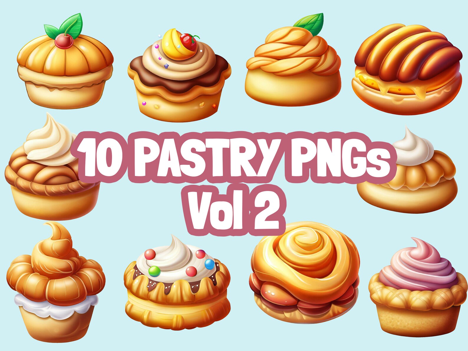 Pastry PNG Pack! Pastry PNG, Pastry SVG, Pastry Clipart, Pastry, Pastry ...