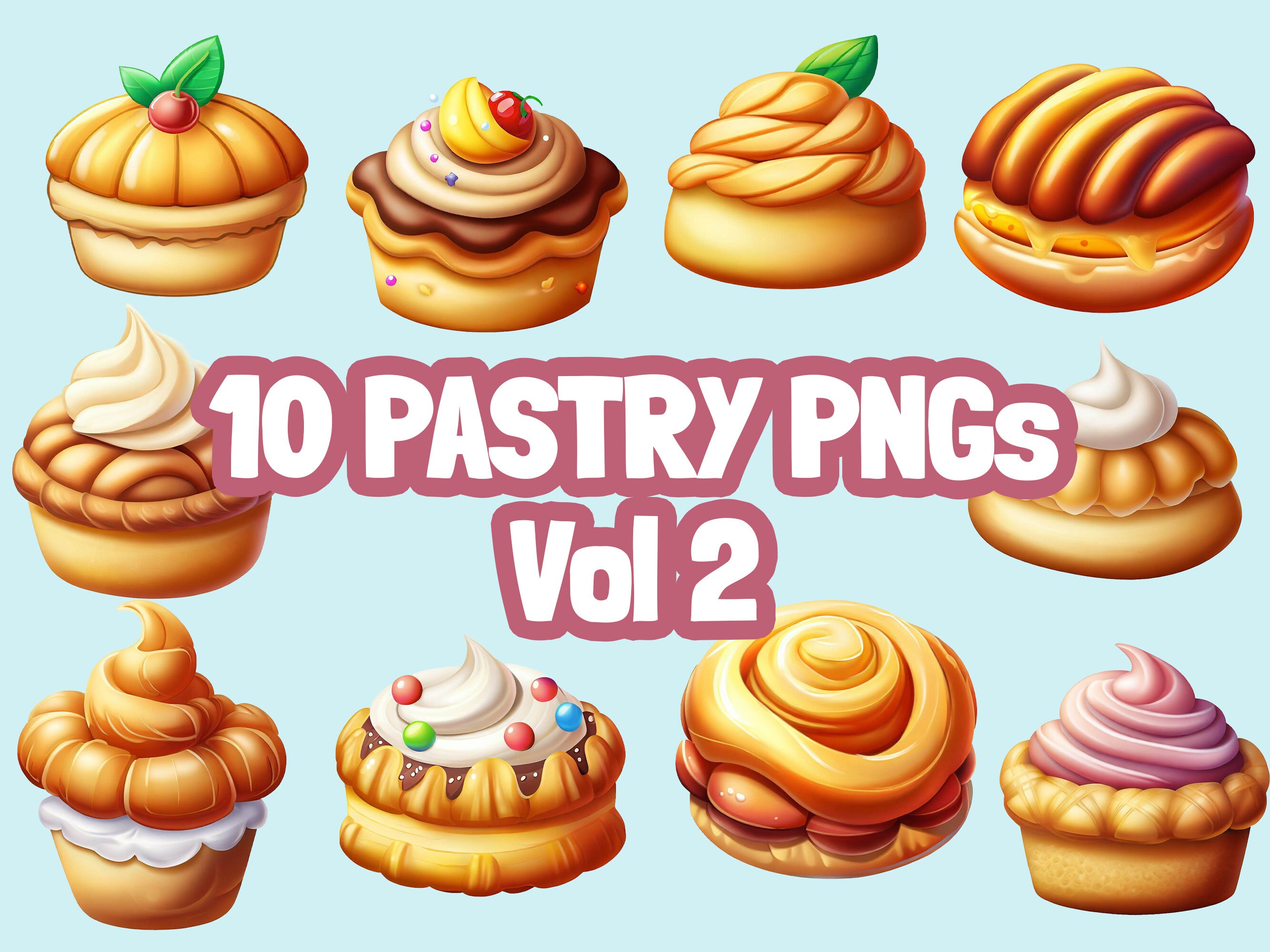 Pastry PNG Pack! Pastry PNG, Pastry SVG, Pastry Clipart, Pastry, Pastry Download, Pastry ...