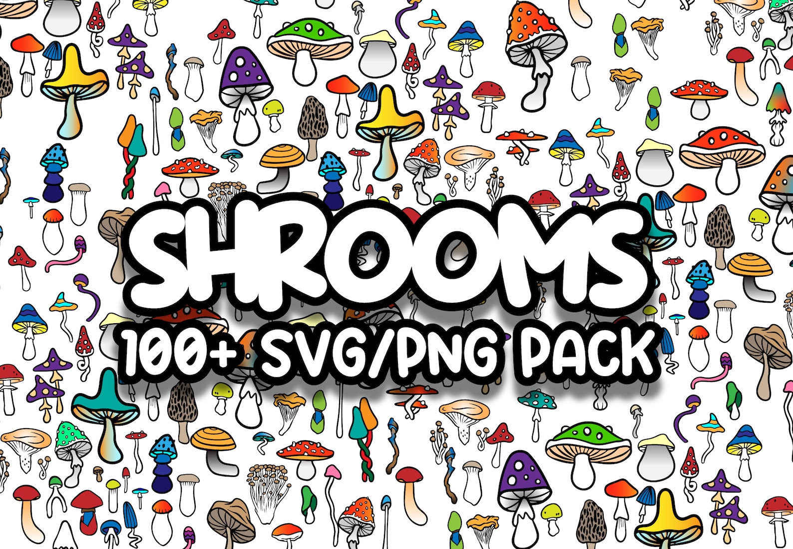 Mushroom 100+ SVG PNG Pack! Mushroom Svg, Mushroom Art, Shroom Svg ...