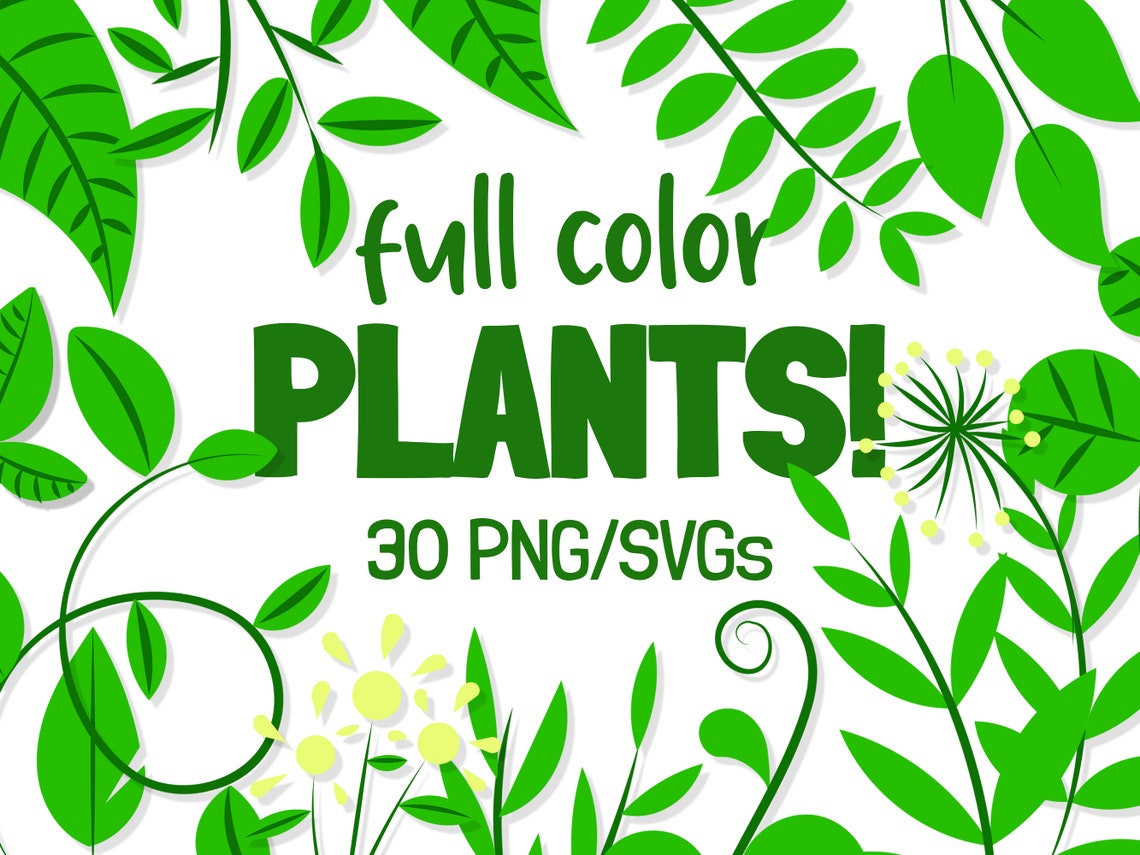 Stylish Plants! 30 SVG PNG Pack Summer Svg, Plants Svg Bundle, Plant ...
