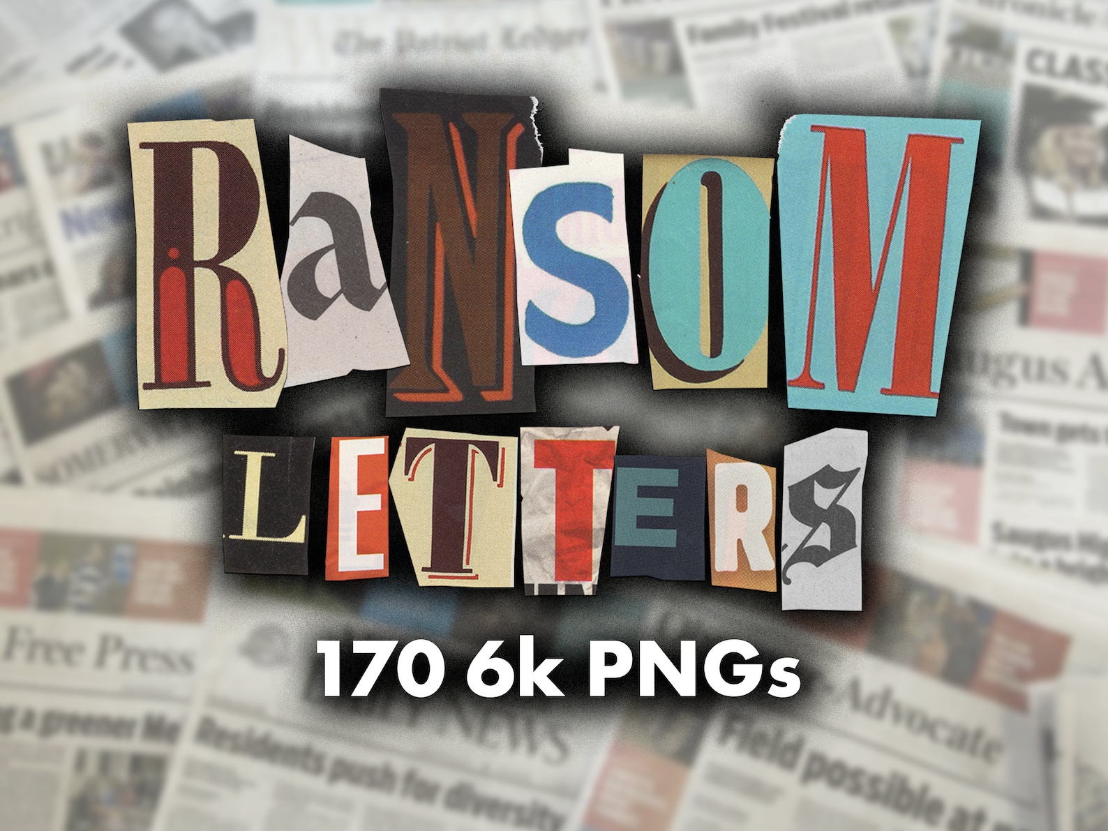 Ransom Letters 170 PNG Pack! 6k Pngs Ransom Letters PNG Pack, Cutout ...