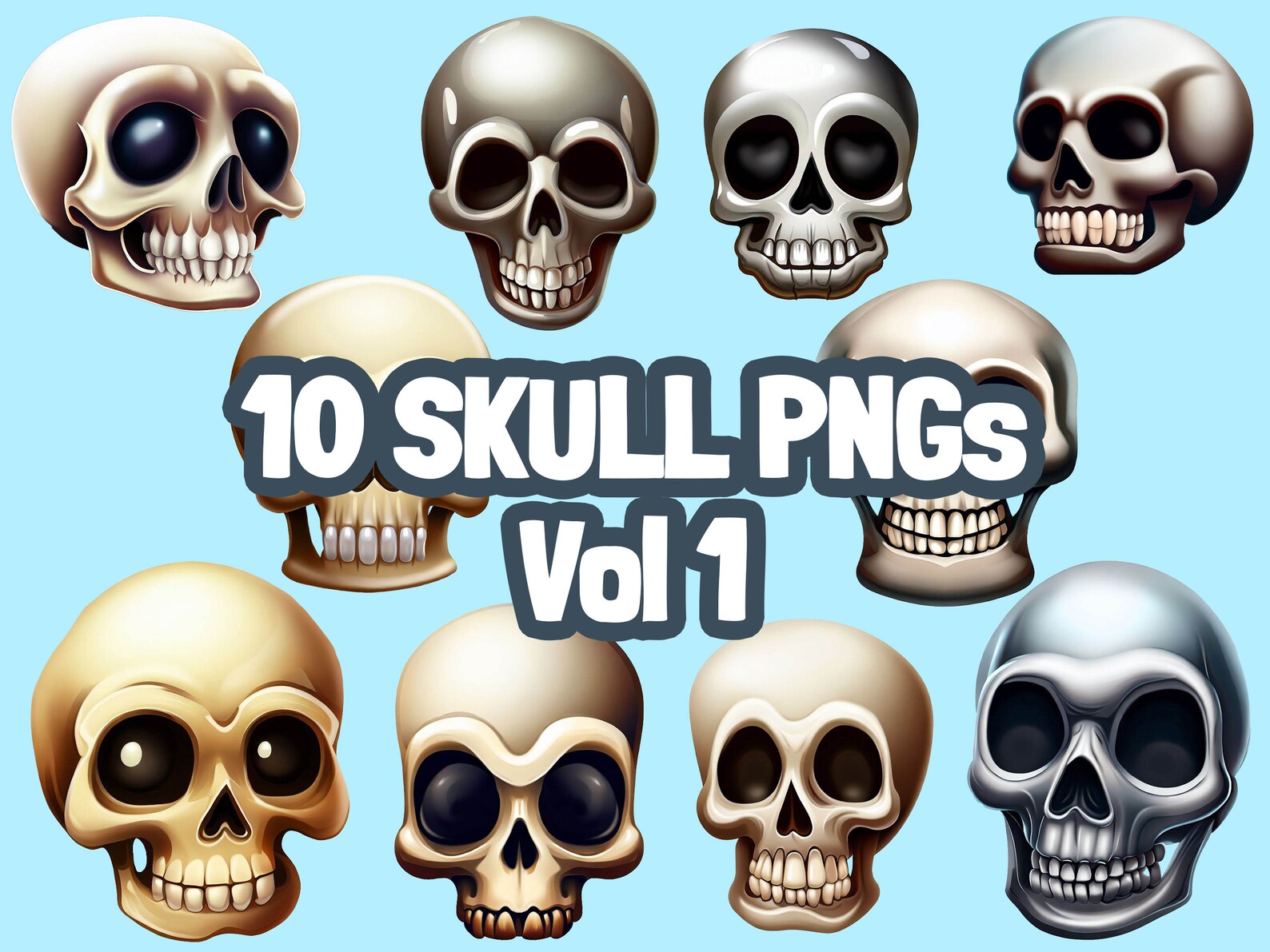 Skull PNG Pack Skull PNG, Skull SVG, Skull Clipart, Skull, Skull ...
