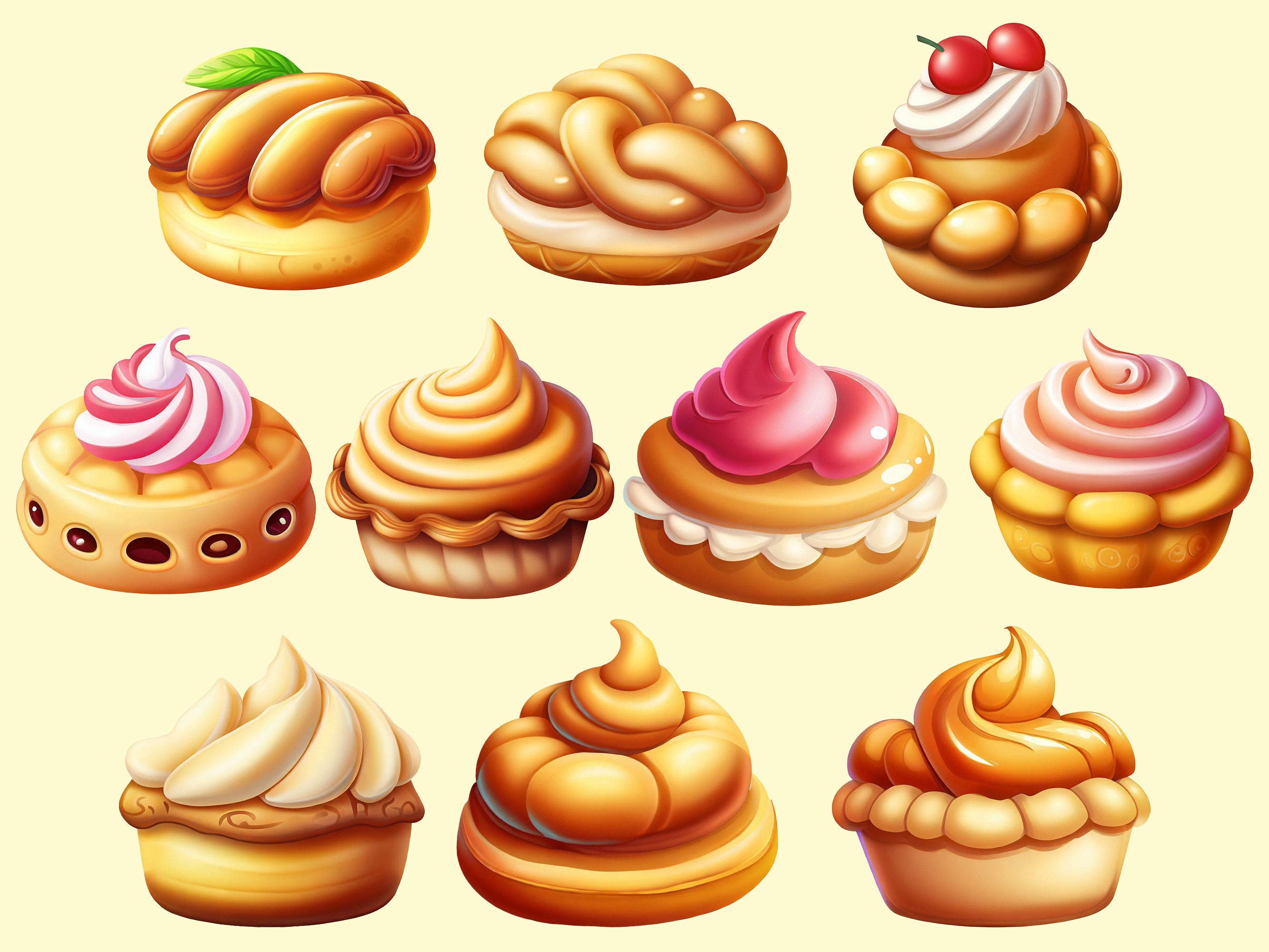 Pastry PNG Pack Pastry PNG, Pastry SVG, Pastry Clipart, Pastry, Pastry ...