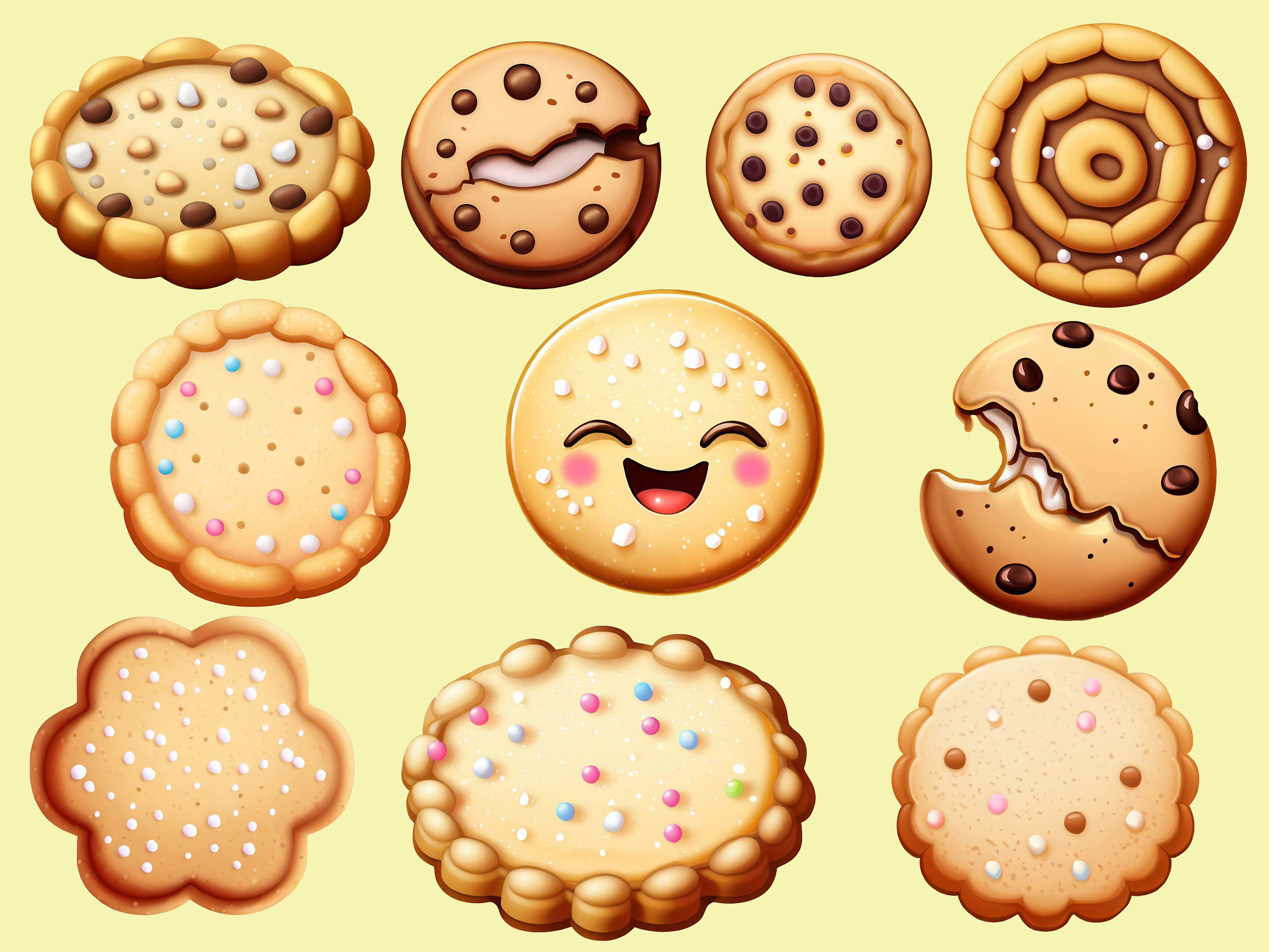 Cookie PNG Pack! Cookie PNG, Cookie SVG, Cookie Clipart, Cookie, Cookie ...