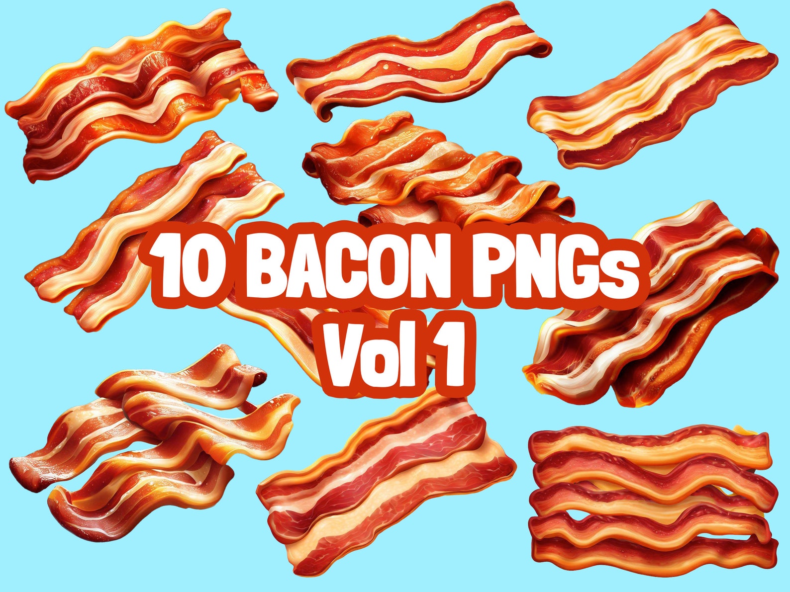 Bacon PNG Pack! Bacon PNG, Bacon SVG, Bacon Clipart, Bacon, Bacon ...