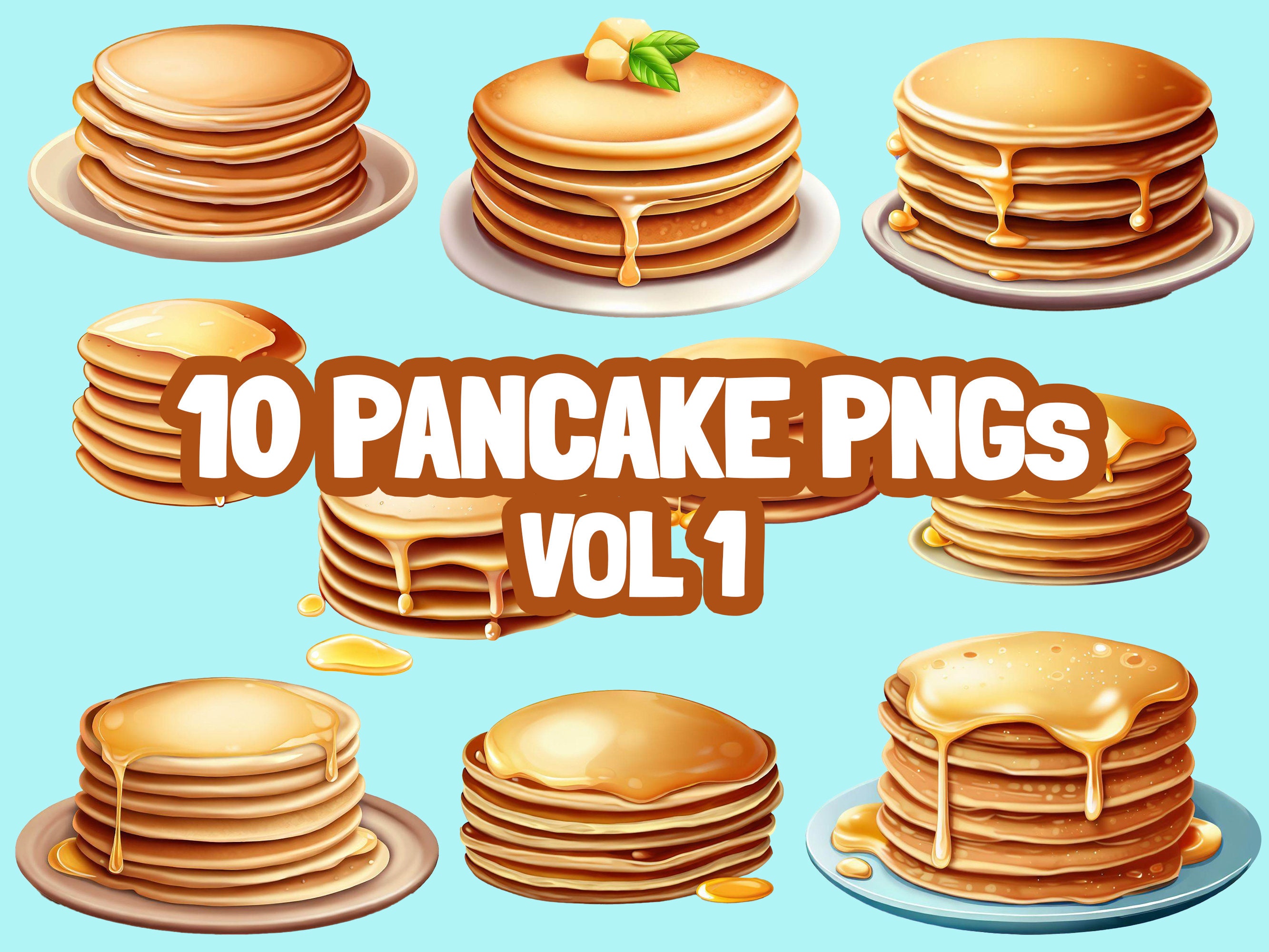 Pancake PNG Pack! Pancake PNG, Pancake SVG, Pancake Clipart, Pancake ...