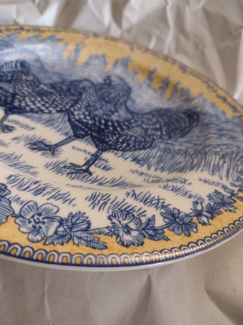 Vintage American Atelier Rooster Toile Salad Plate 2002-2003 - Etsy