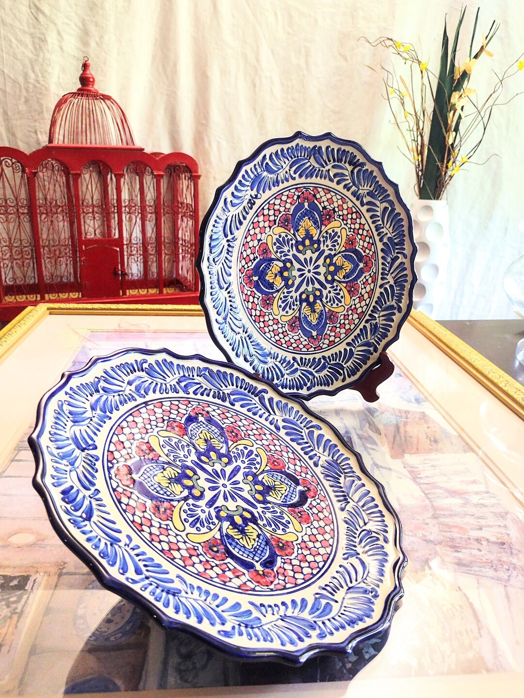 Two Vintage Hand Painted Expressions Ceramic Plates - Etsy