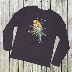 Anatomy of a Sun Conure Funny Sun Conure Shirt Long Sleeve | Etsy