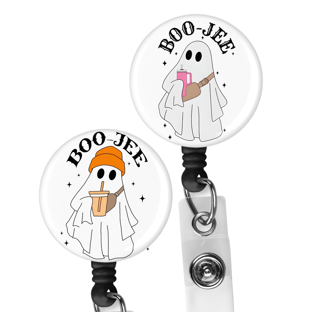 Halloween Ghost Boo Gee Funny Nurse Retractable Name Badge - Etsy