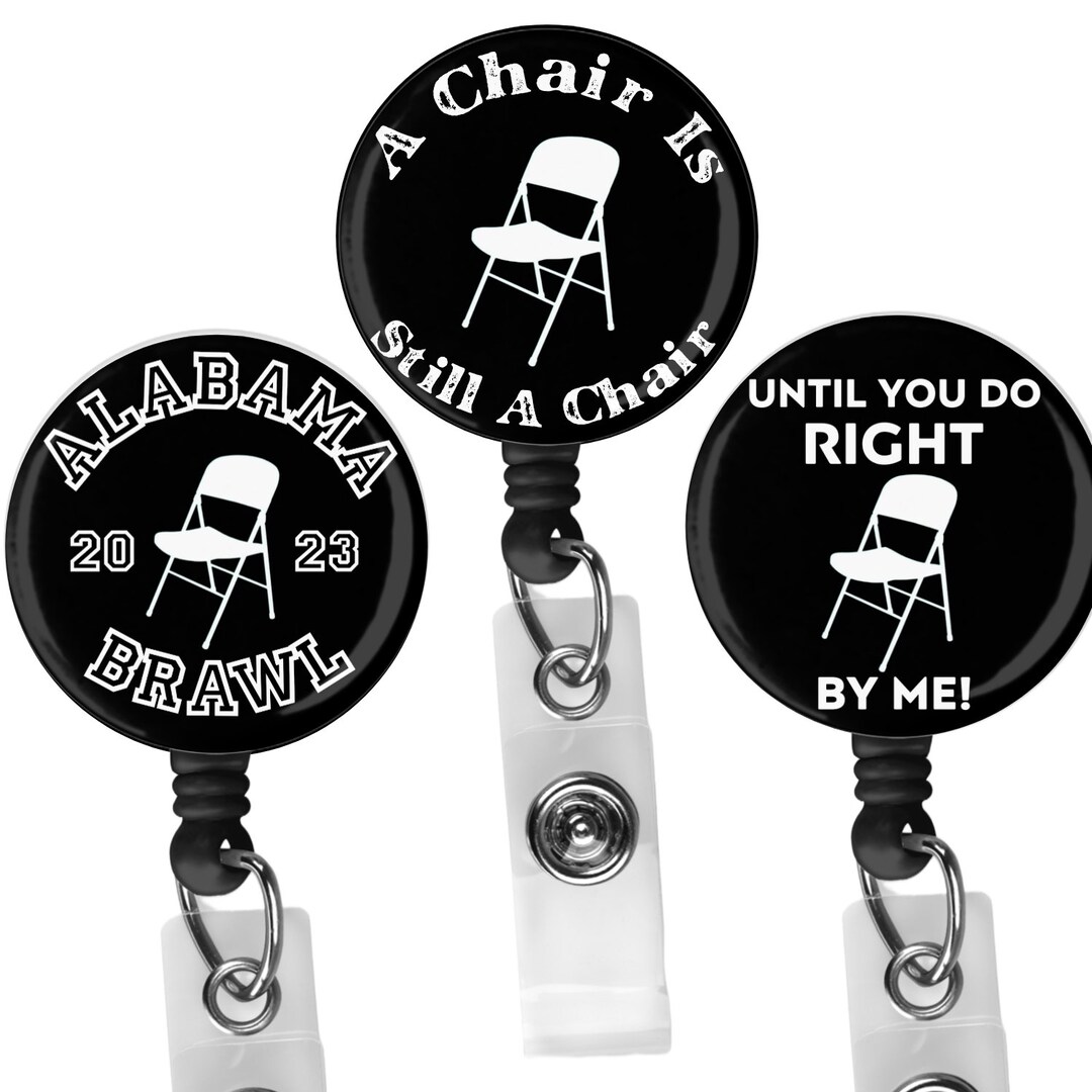 Alabama Brawl Folding Chair Retractable Badge Holder, Reel - Etsy