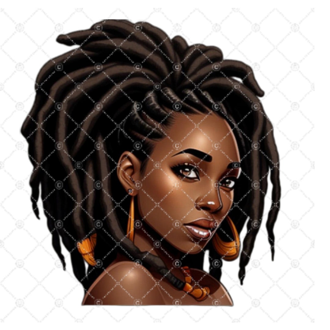 Black African American Woman Braids DIGITAL Download - Etsy