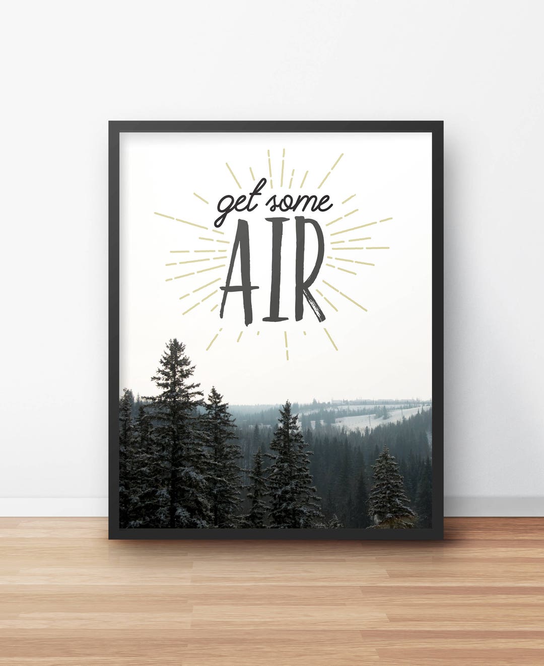 Printable Art, Get Some Air, Typographic Print, Photographic Print ...