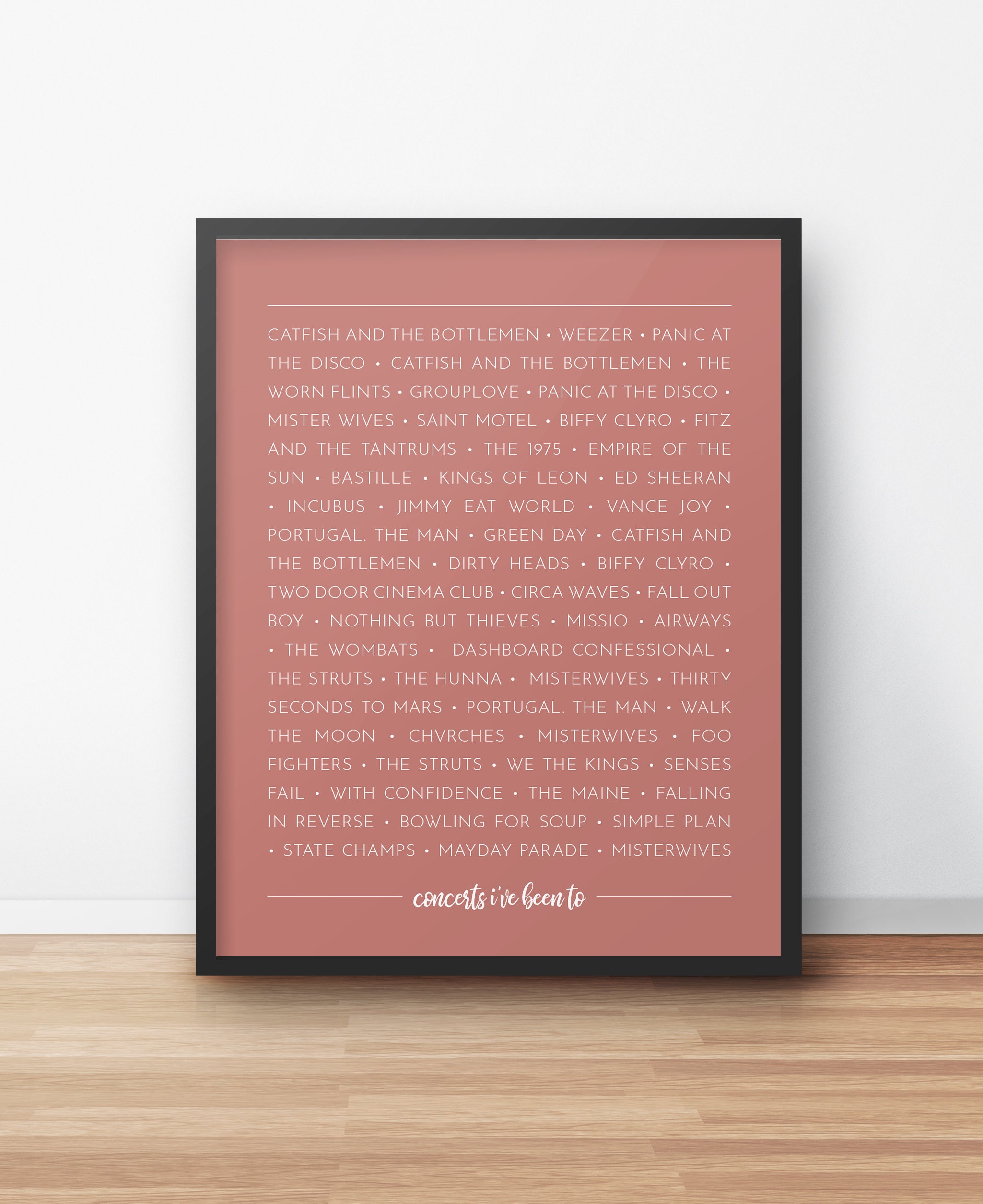 PRINTABLE ART – Design #2 Custom Concert List, Custom Concert Poster ...