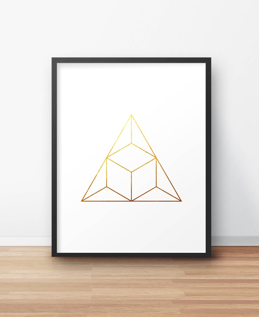 PRINTABLE ART, Triangles in Triangles, Minimalist Geometric Art Print ...