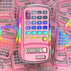 Boobies Calculator Words Waterproof Sticker Laptop Decal Pink - Etsy