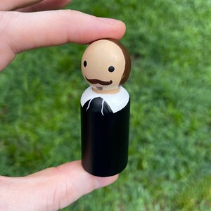 William Shakespeare Wooden Peg Doll People Shakespearian Playwright ...