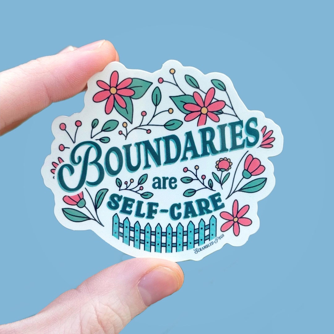 Boundaries Are Self Care Motivational Sticker Waterproof Laptop Decal ...