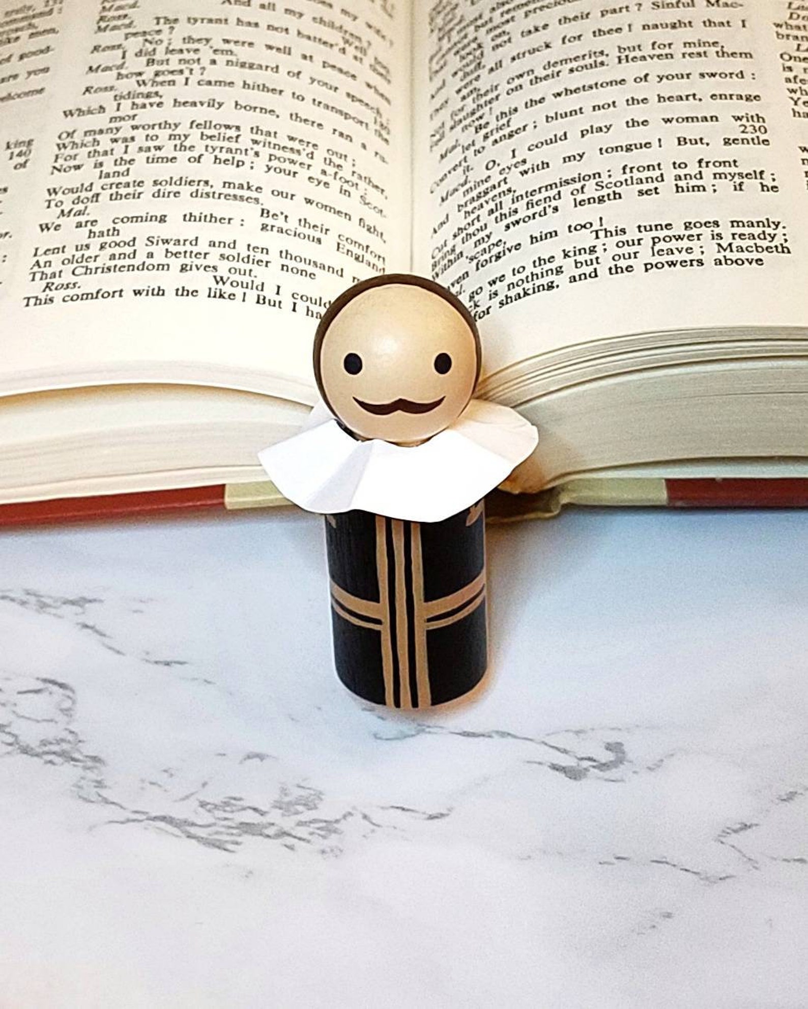 William Shakespeare Wooden Peg Doll People Shakespearian - Etsy