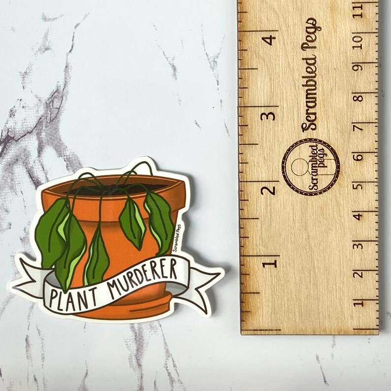 Plant Murderer Waterproof Sticker Banner Quote Decal Gifts for - Etsy