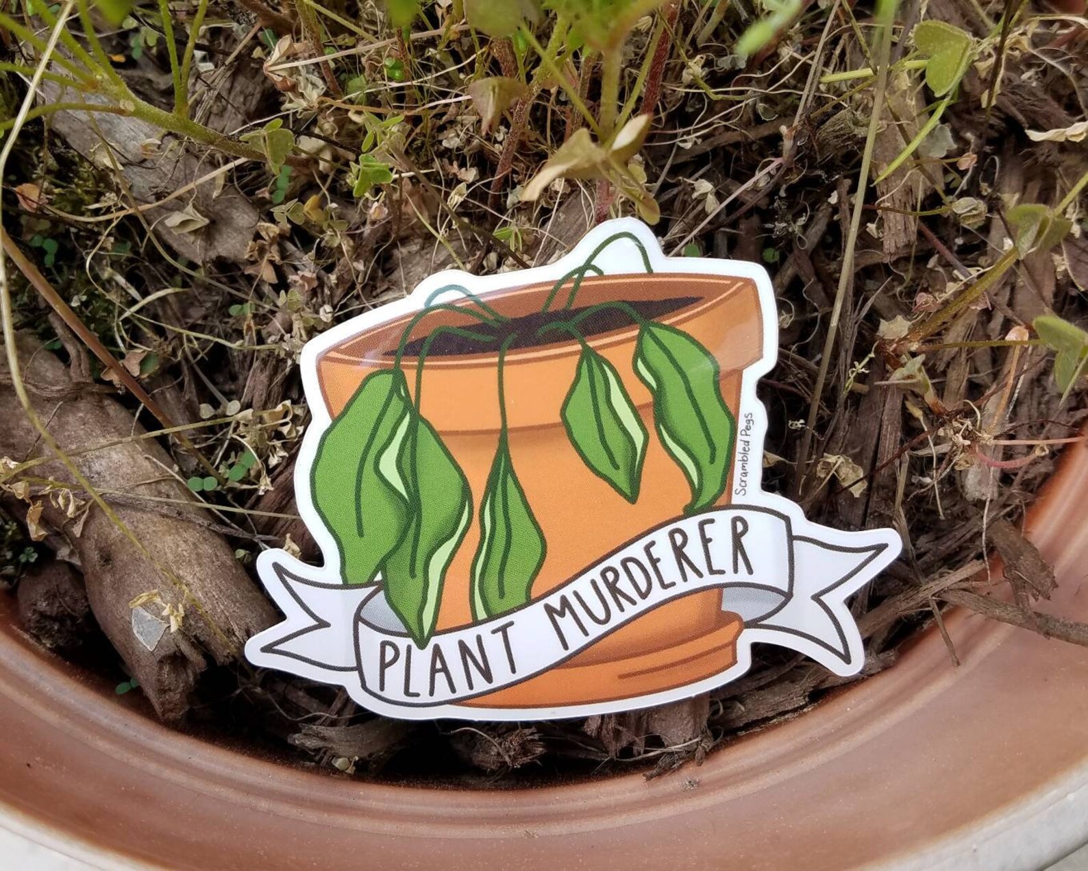 Plant Murderer Waterproof Sticker Banner Quote Decal Gifts for Friends ...