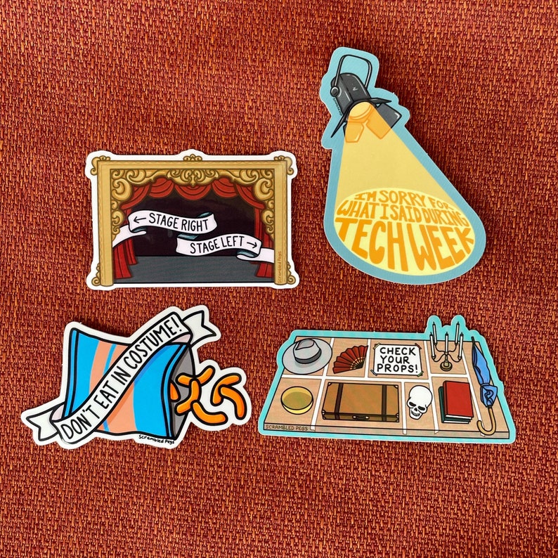 Theatre Sticker Pack Bundle - Theater Kid Tech Week Gift Costume Props ...