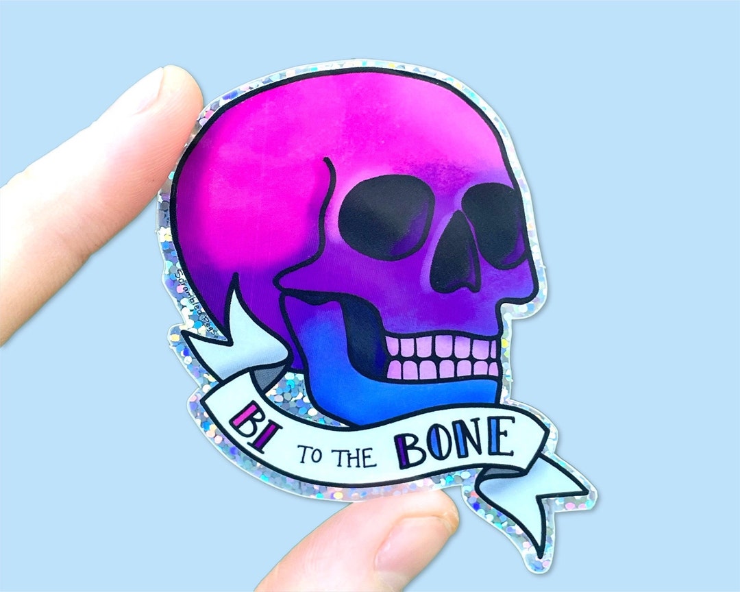 Bi to the Bone ~sparkle Edition~ Bisexual Pride Waterproof Sticker LGBT ...