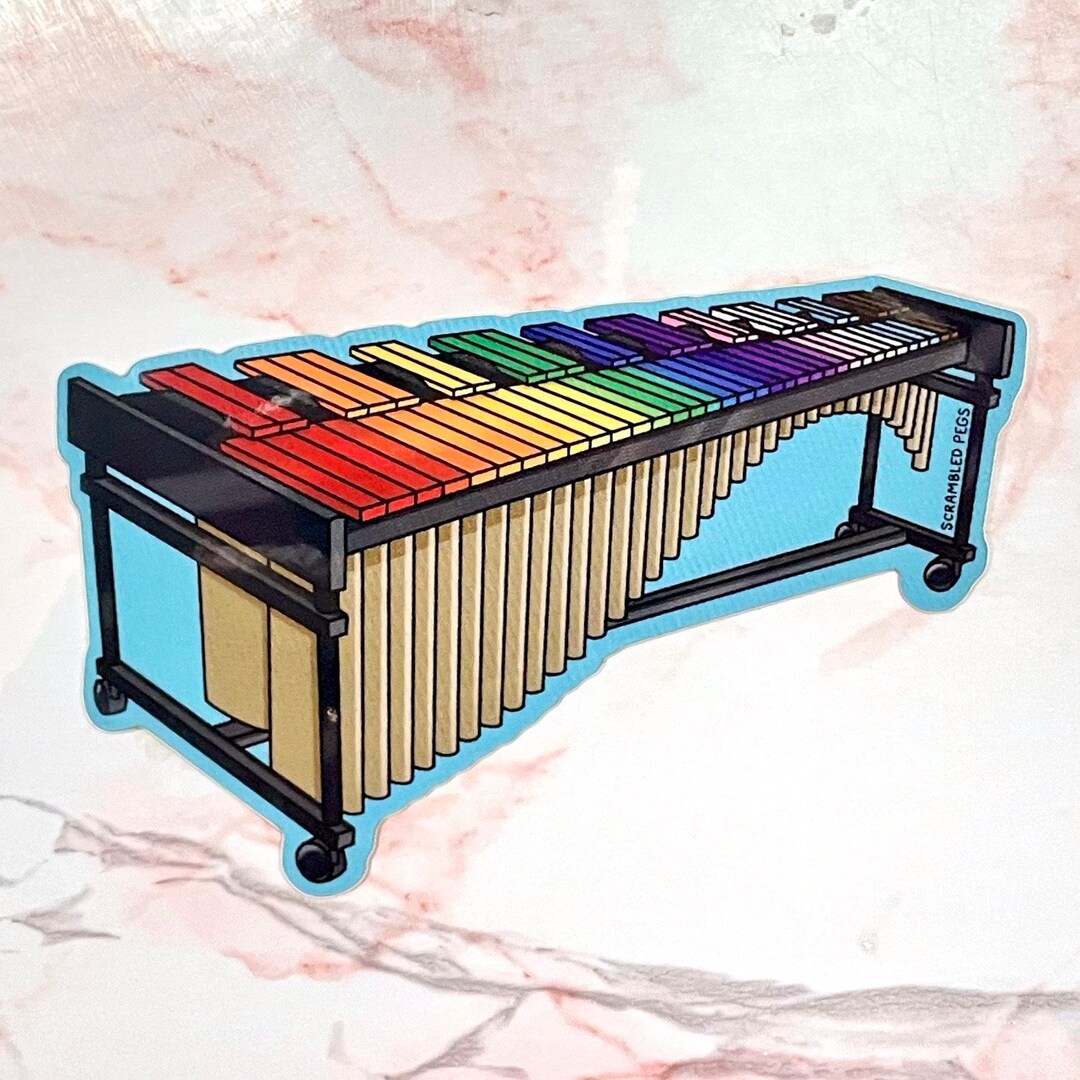 Marimba Progress Pride Waterproof Sticker Band Kid Percussion - Etsy