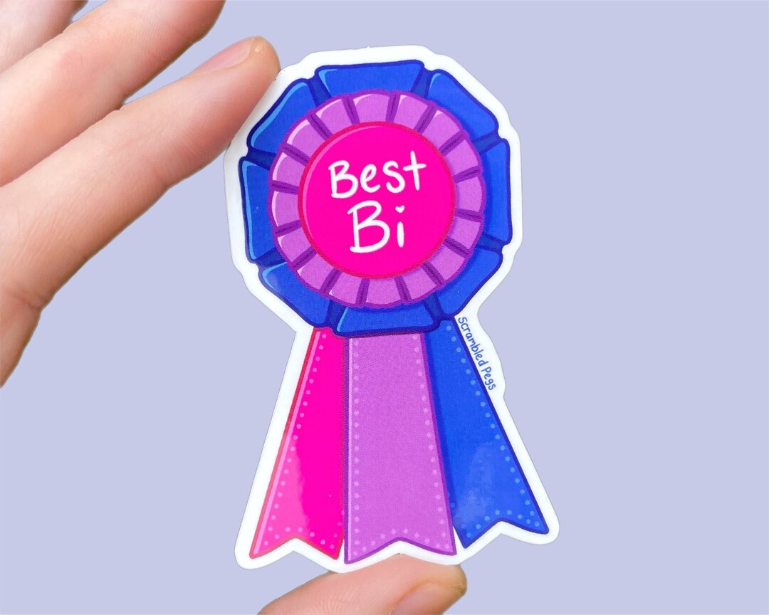 Best Bi Bisexual Pride Waterproof Sticker LGBTQ Pride Month Sticker ...