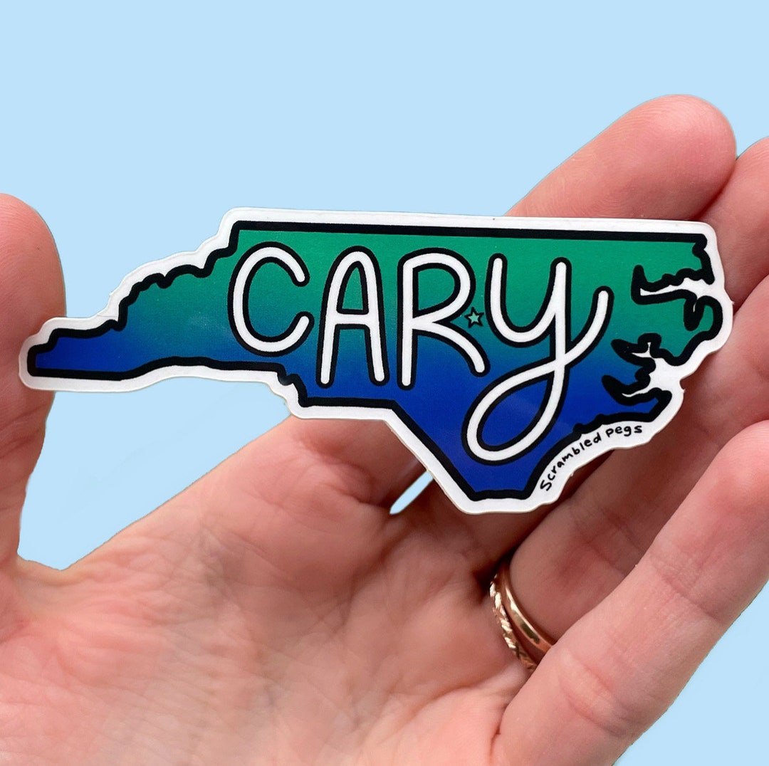 Cary North Carolina Holographic Waterproof Dishwasher Sticker Laptop ...