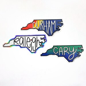 Cary North Carolina Holographic Waterproof Dishwasher Sticker Laptop ...