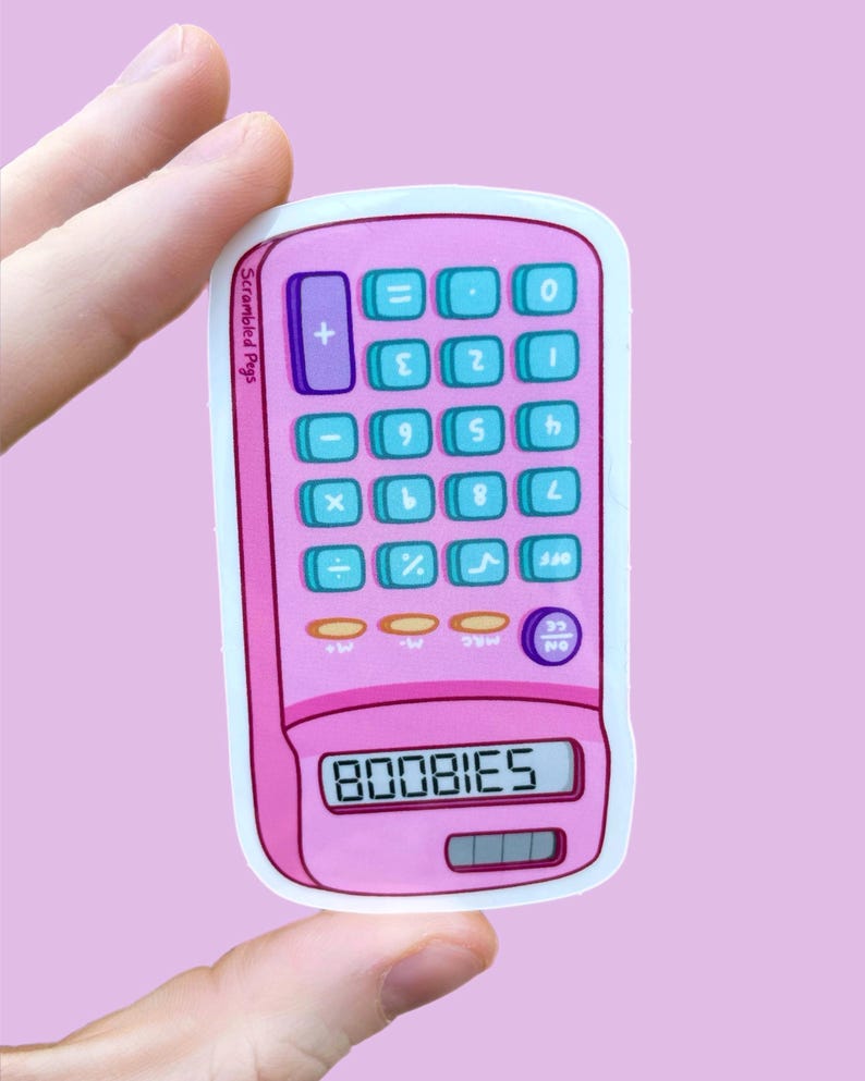 Boobies Taschenrechner 5318008 Wörter Wasserdichter Aufkleber Laptop ...