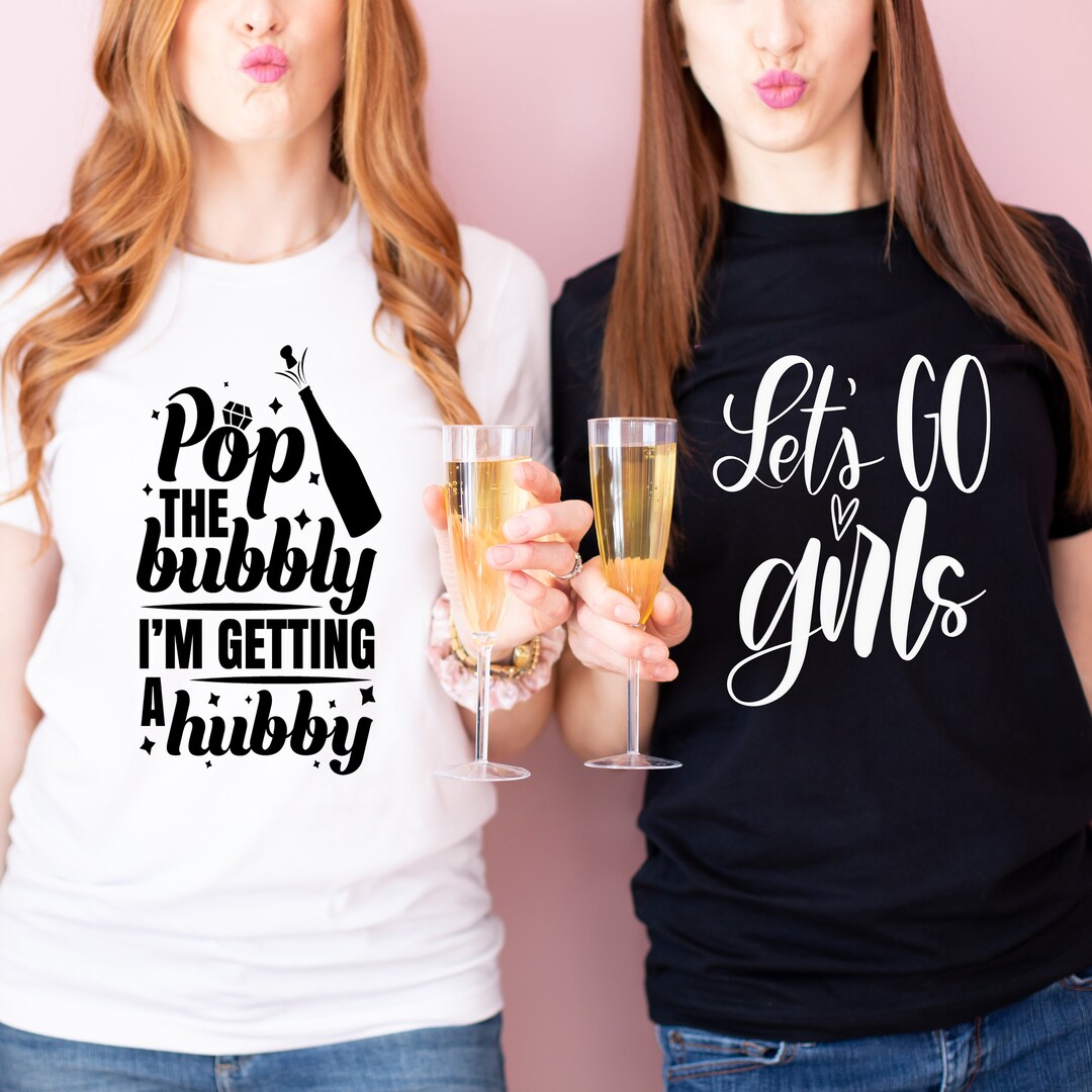 Pop the Bubbly Getting Hubby Shirt, Bride Engagement Tee - Etsy