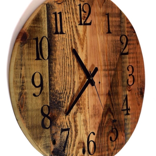 Large Wood Clock - Etsy