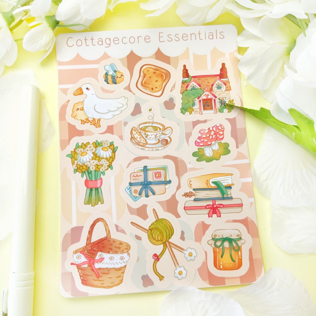 Cottagecore Essentials - Sticker Sheet | Cute, Bullet Journal, Diary ...