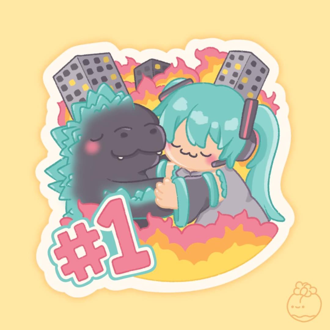 Zilla Miku - Sticker Single | Kaiju, Cute, Aesthetic, Journal ...