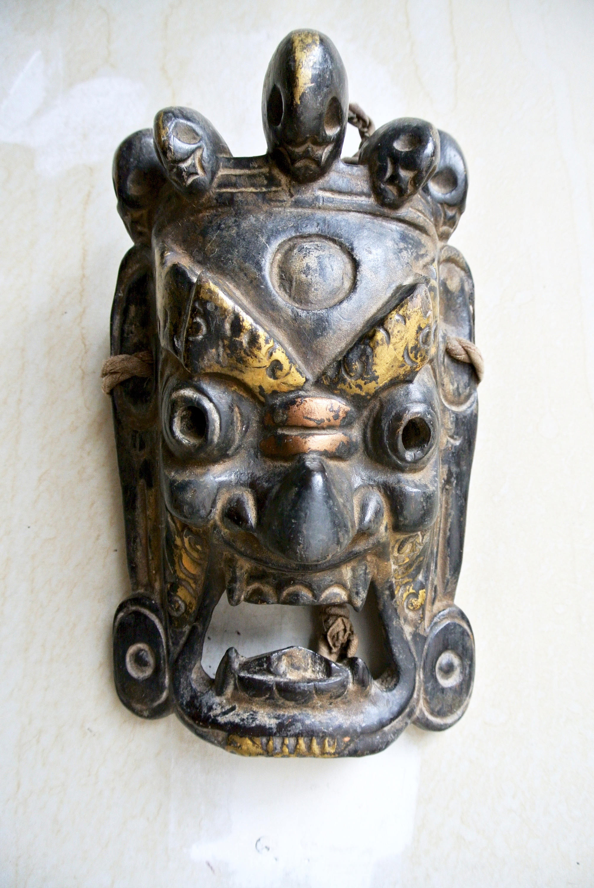 Authentic Tibetan Yama Mask Yama God of Death Tibetan Wood Shaman ...