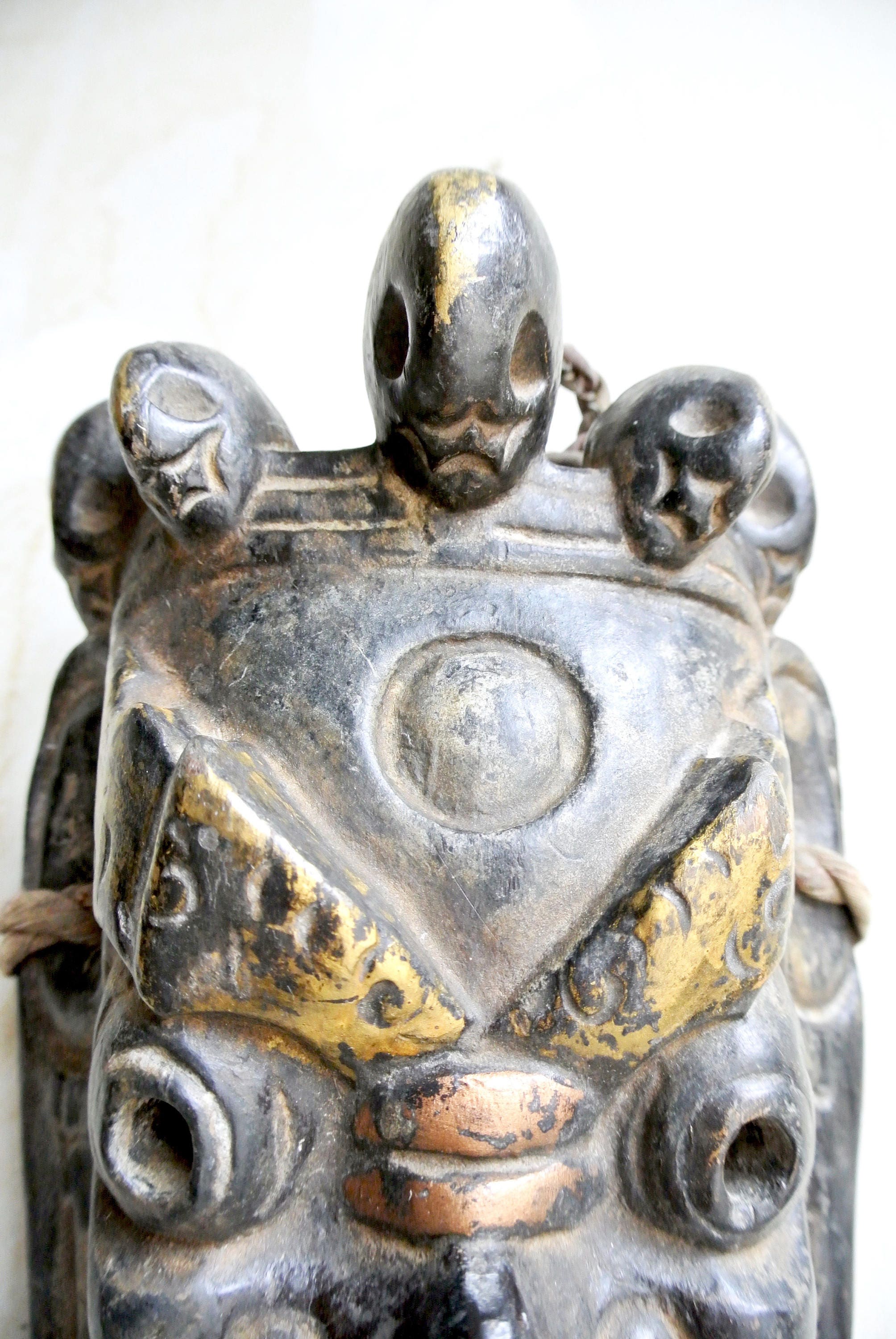 Authentic Tibetan Yama Mask - Yama God of Death - Tibetan Wood Shaman ...