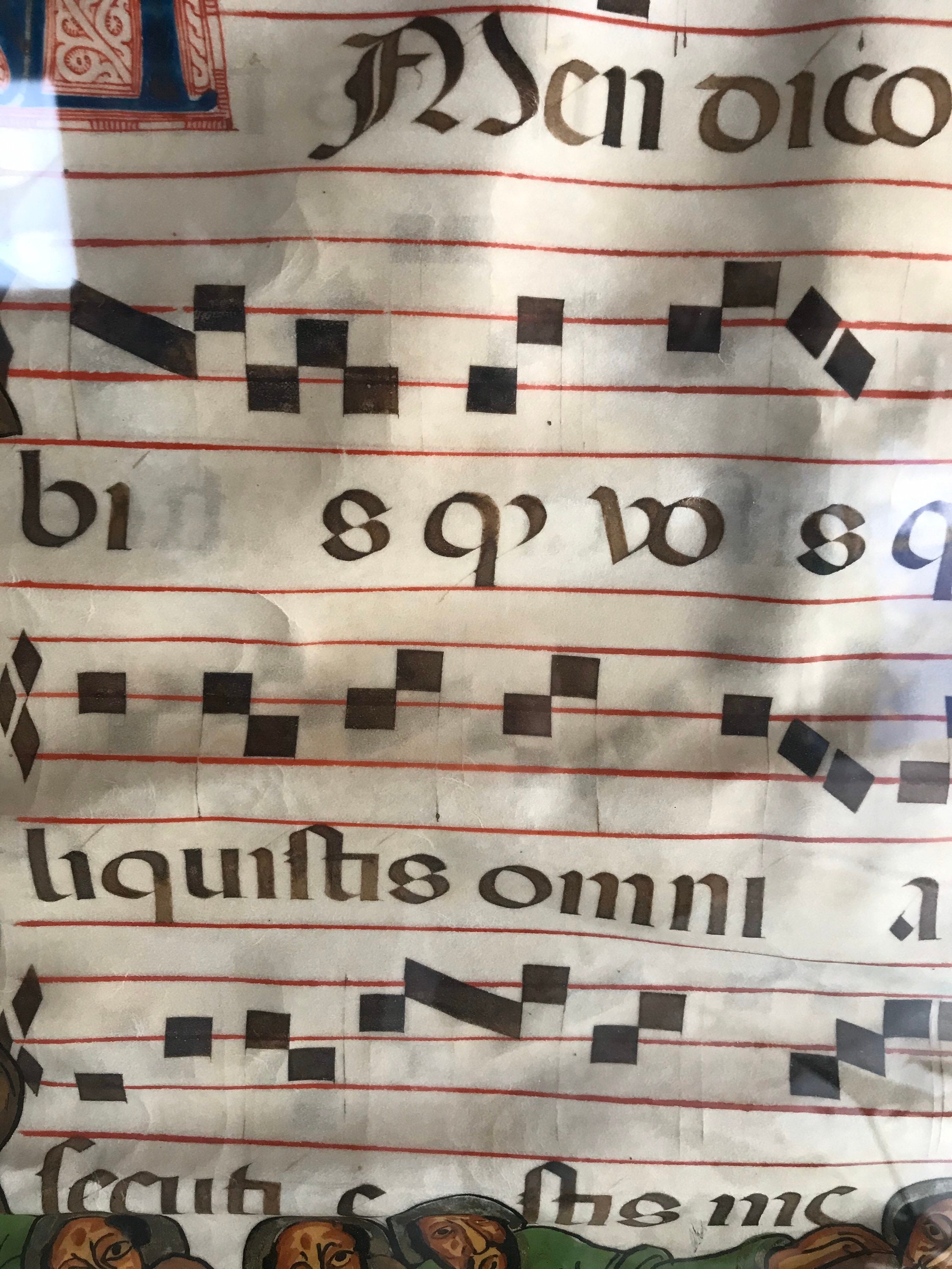 Late Medieval 16th Century Framed Illuminated Manuscript Vellum ...