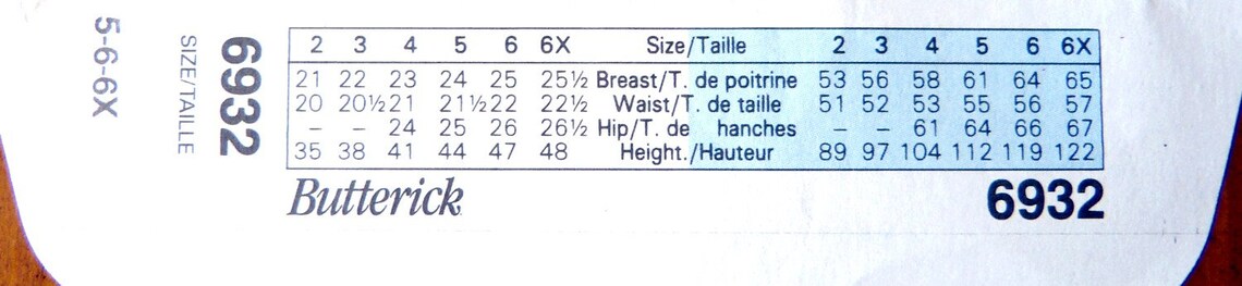 Butterick 6932 UNCUT Sizes 5 6 & 6X Girls and Boys Vest Top | Etsy
