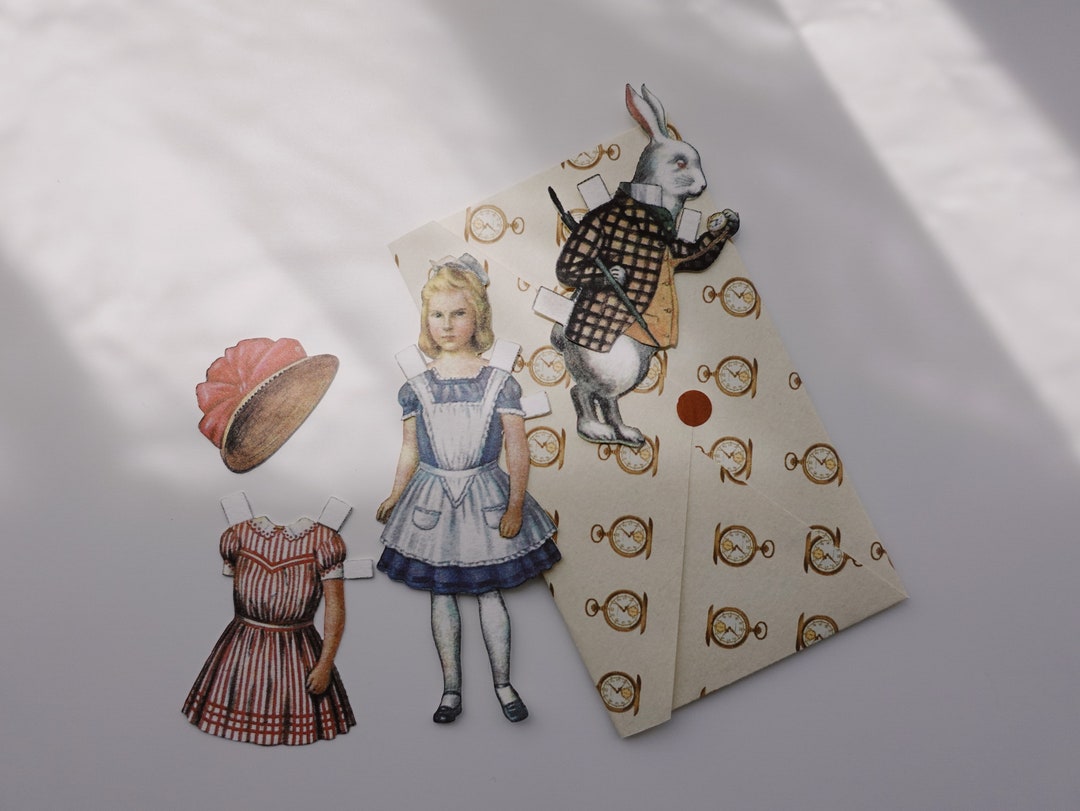 Vintage Paper Dolls — Alice in Wonderland, Paper Toys for Children or ...