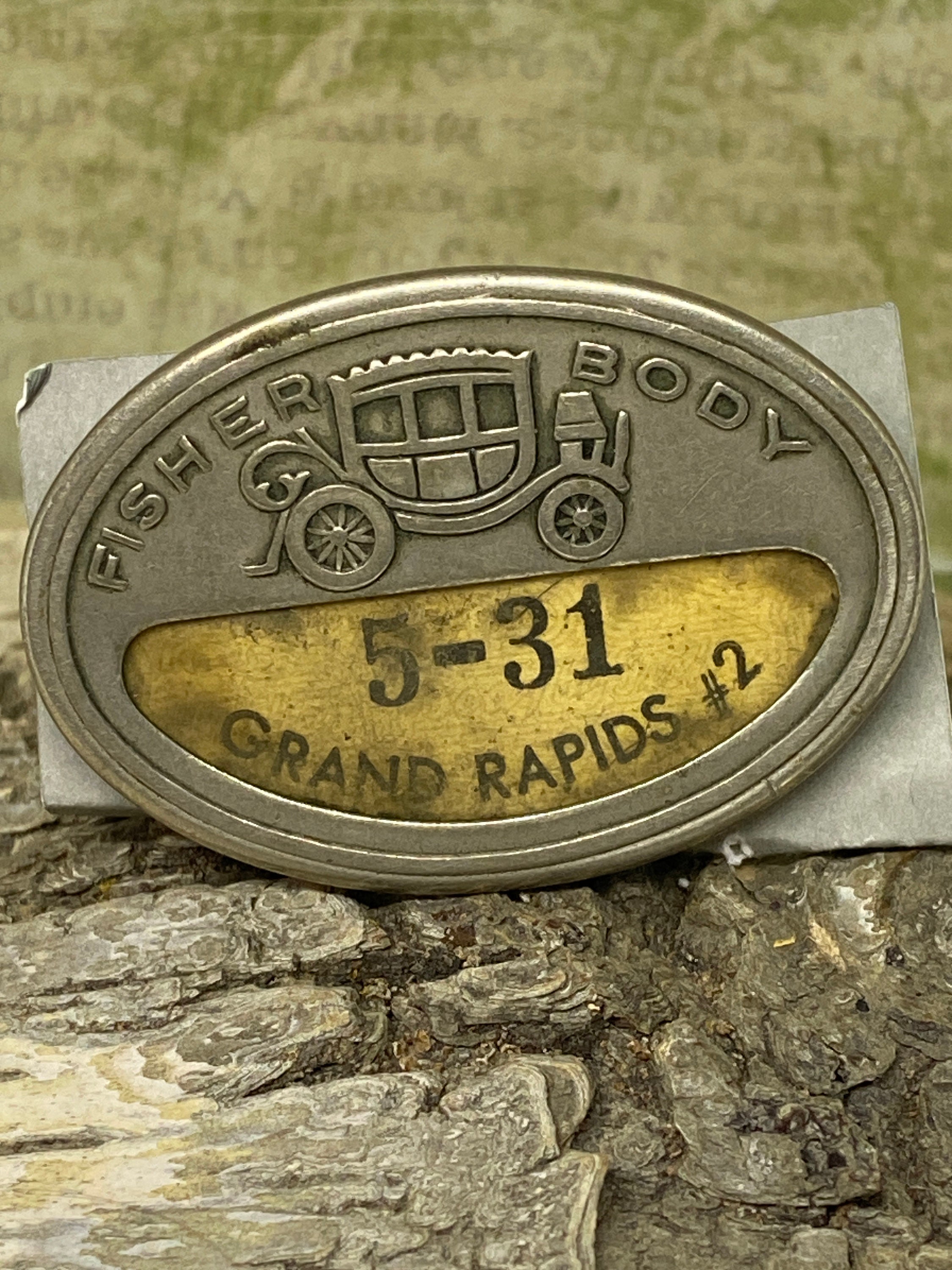 Vintage Fisher Body ID Badge - Etsy
