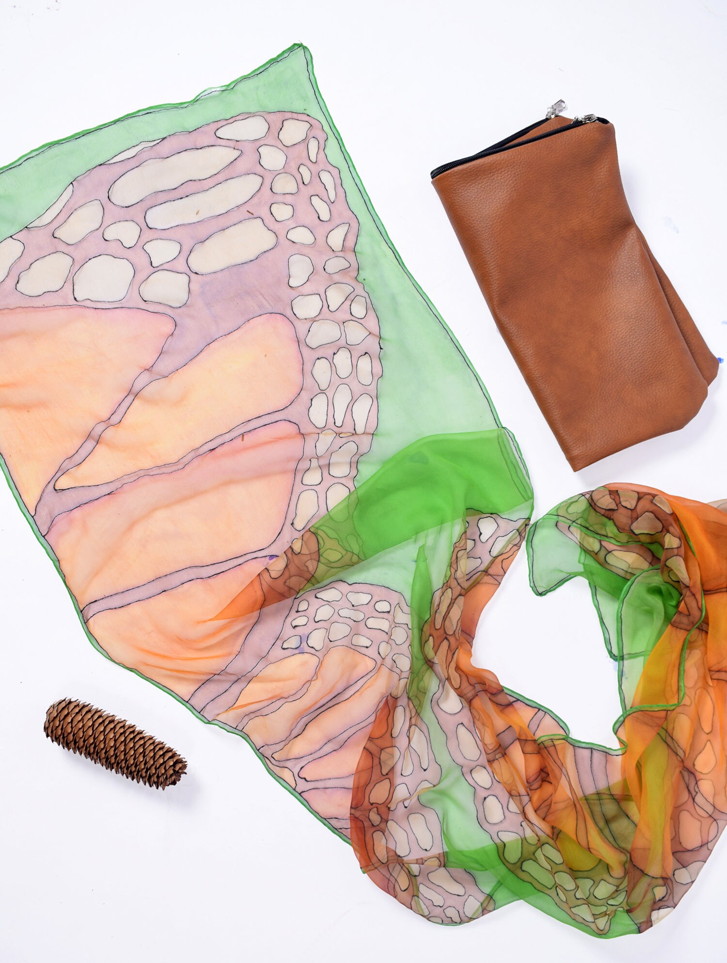 Butterfly Wings Scarf Butterfly Scarf Hand Painted Silk - Etsy